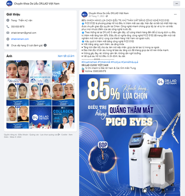 Phòng khám Da liễu DR.LAD: Hoạt động “chui”, quảng cáo không phép | Báo ...