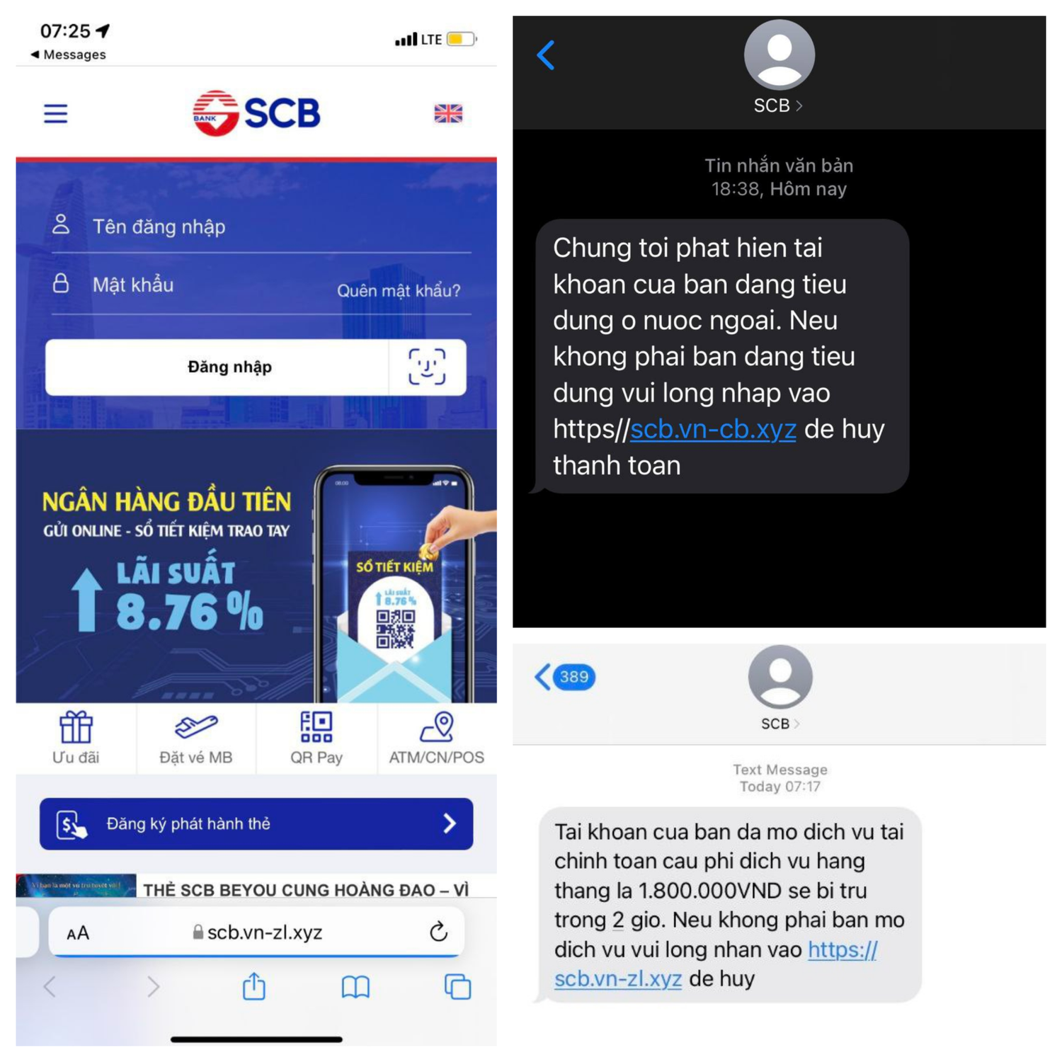 SCB cảnh báo lừa đảo qua tin nhắn giả mạo | Báo Tri thức và Cuộc sống - TIN TỨC PHỔ BIẾN KIẾN ...