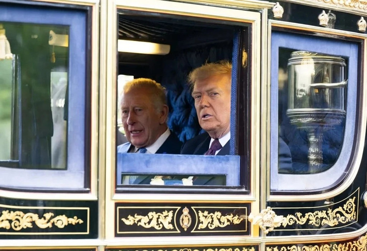 Image of US President Donald Trump during his visit to the UK