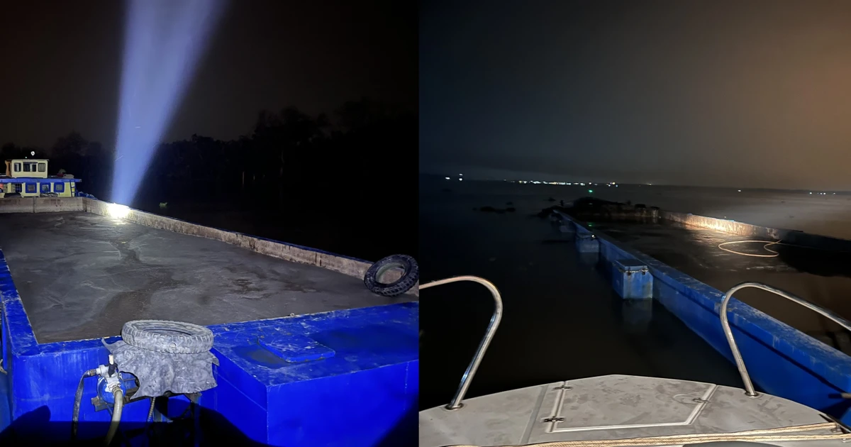 Bắt giữ 2 sà lan vận chuyển hơn 442m3 cát lậu ở Vĩnh Long | Báo Tri ...