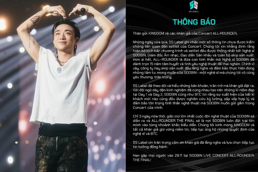 Concert D-3 của Soobin Hoàng Sơn gây tranh cãi, nhiều fan đòi 'quay lưng'