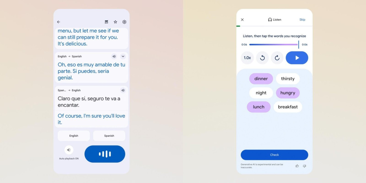 Google añade aprendizaje de idiomas a la aplicación Traductor