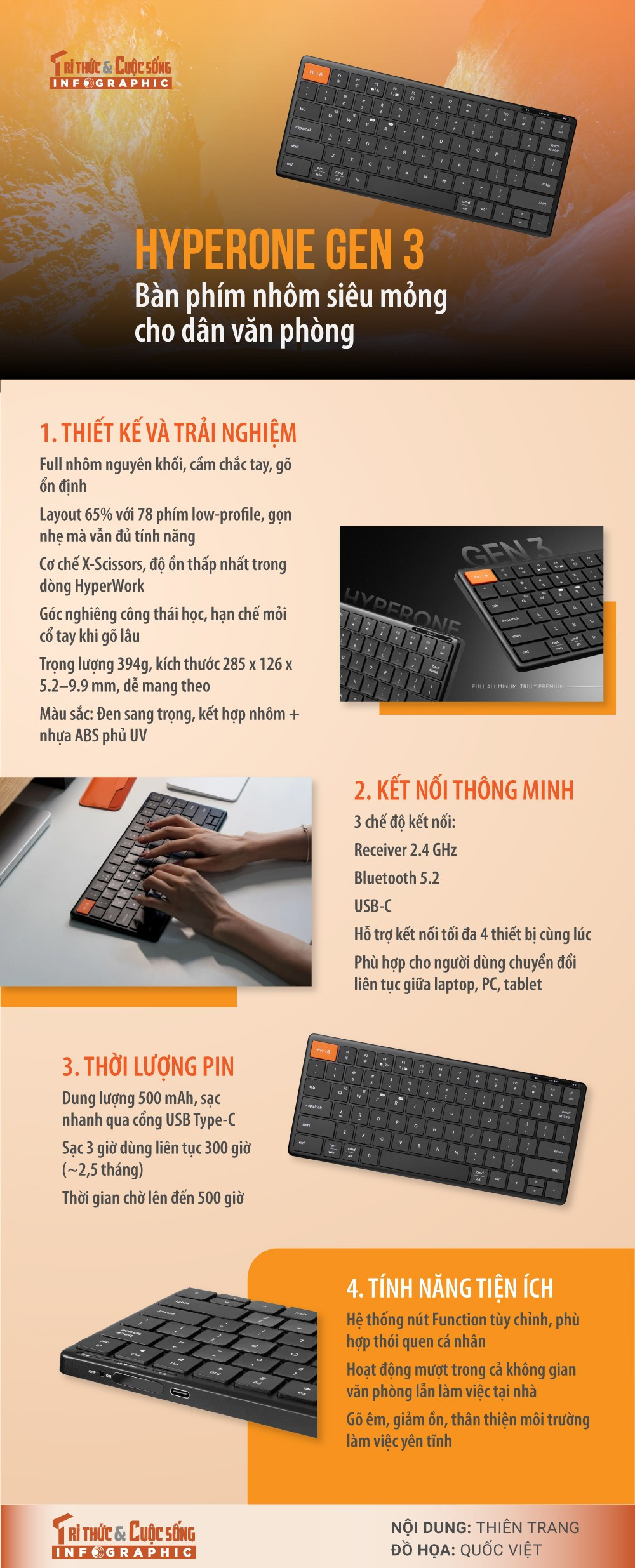 [INFOGRAPHIC] HyperOne Gen 3 Bàn phím nhôm siêu mỏng cho dân văn phòng | Báo Tri thức và Cuộc ...