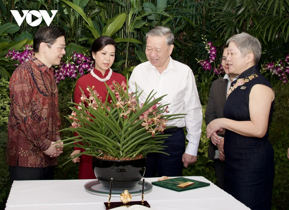 Singapore lấy tên Tổng Bí thư Tô Lâm và Phu nhân đặt cho loài hoa lan ...